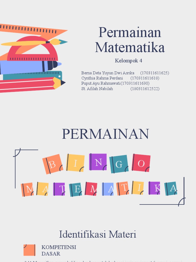 Kelompok 4 Permainan Matematika (Bingo Math & Gamematika) | PDF