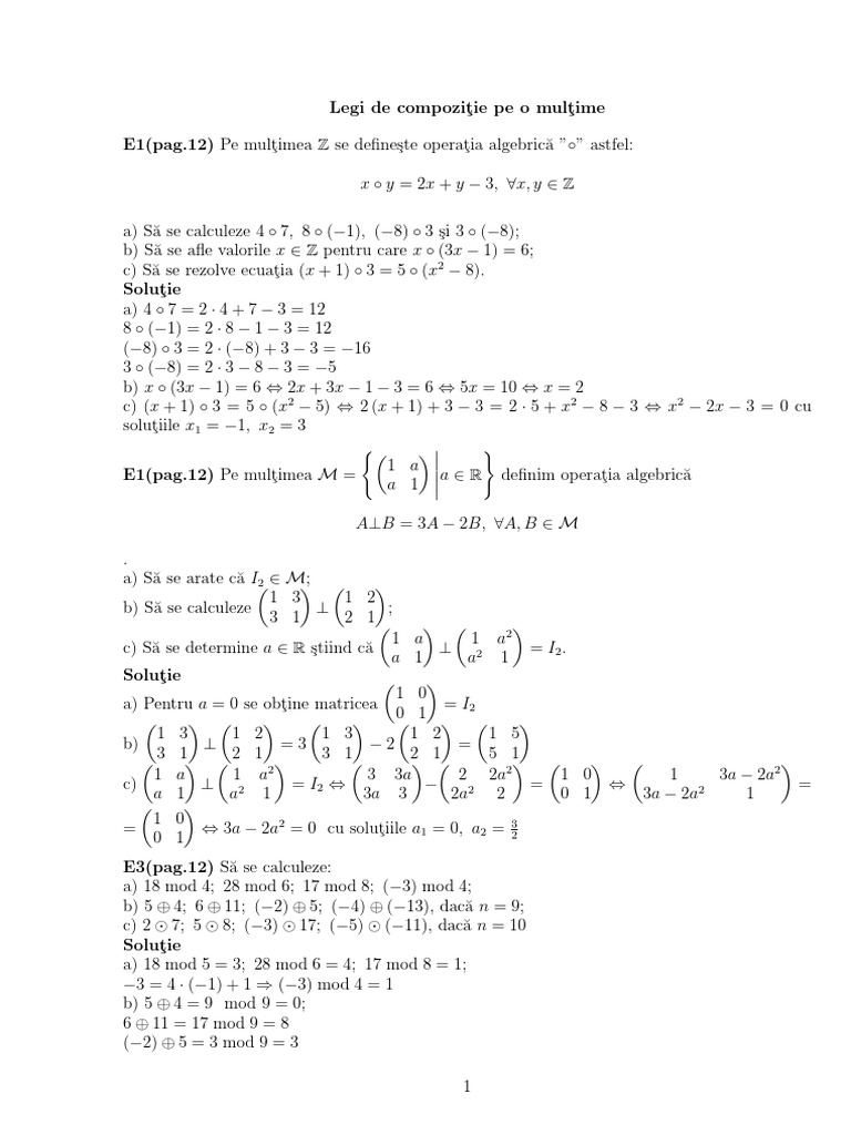 Legi de Compozitie | PDF | Chess