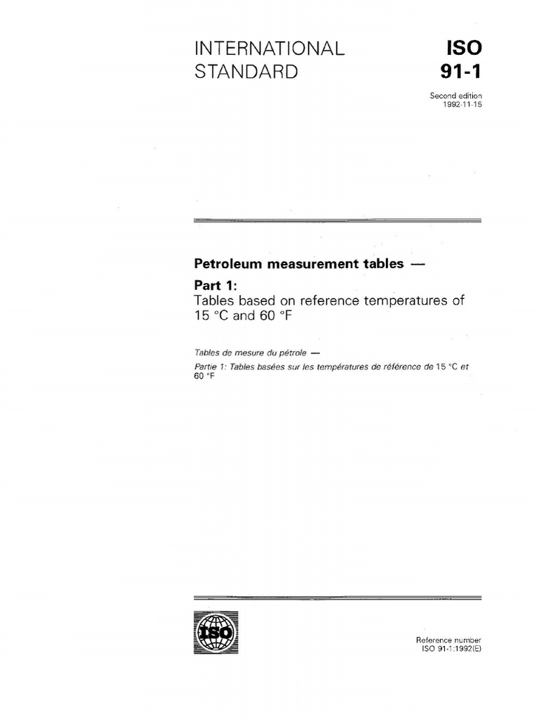 Iso 91-1 - 1992 | PDF | Barrel (Unit) | Density