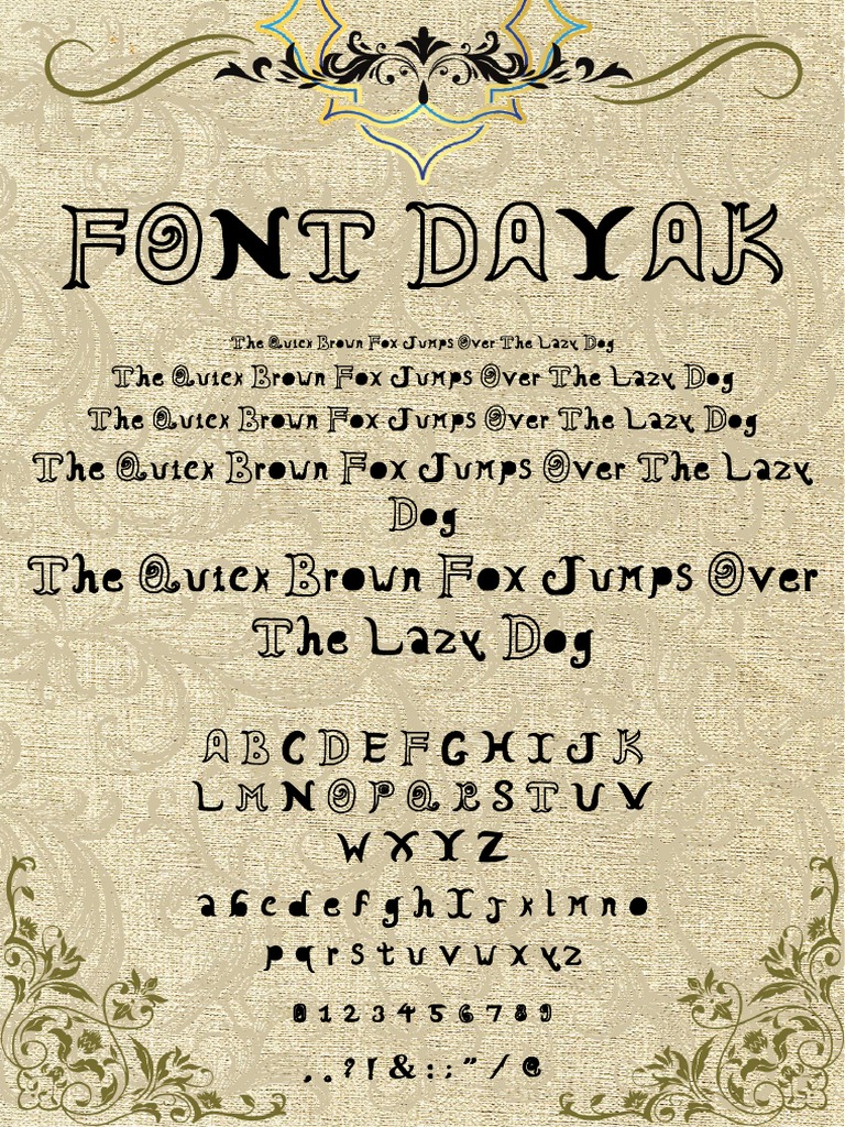 Poster Font Dayak by Karunia Metta Halim | PDF