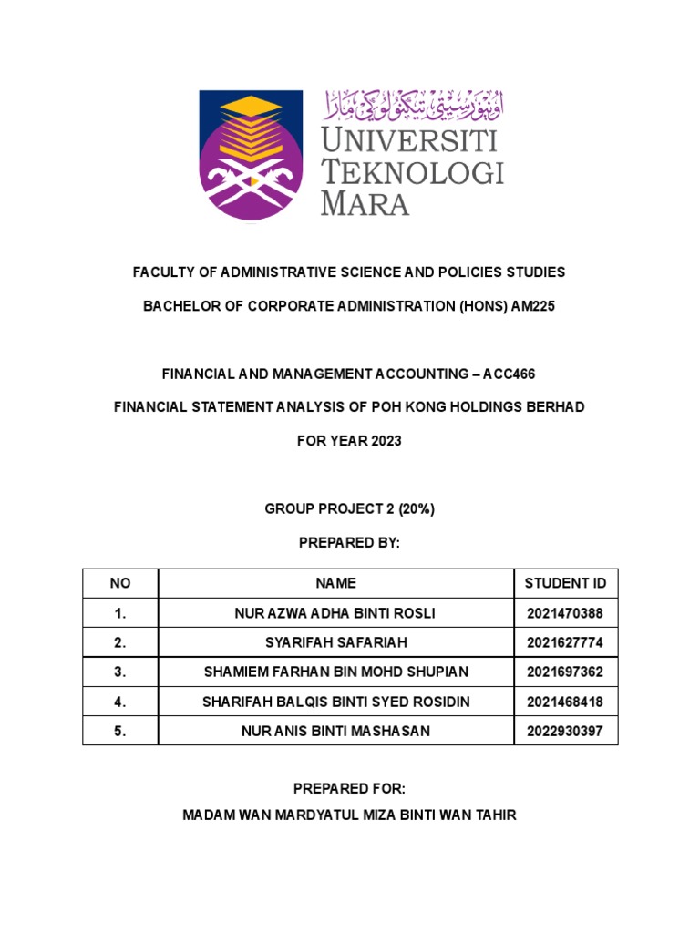 Acc466 Group Project 2 | PDF | Equity (Finance) | Revenue