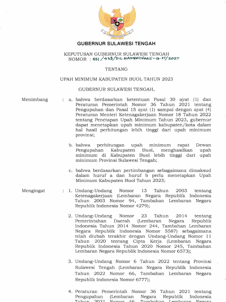 SK Umk Tahun 2023 Buol | PDF