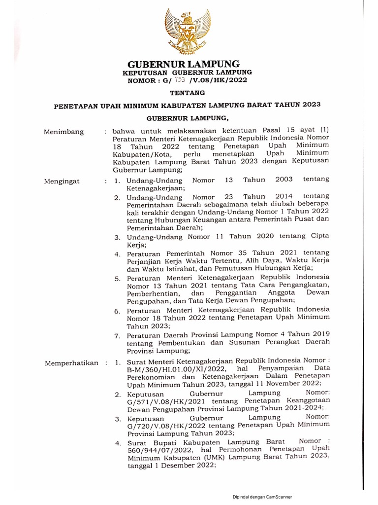 SK Umk Lambar 2023 | PDF