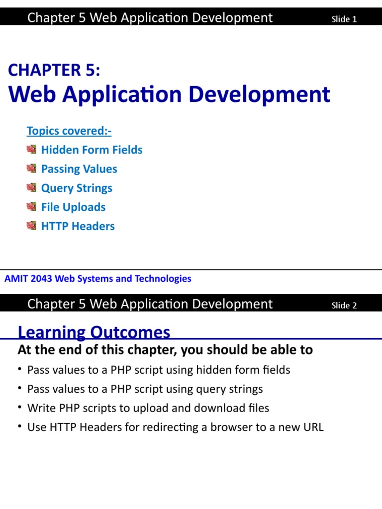Chapter 5 Web Application Development | PDF | World Wide Web | Internet ...