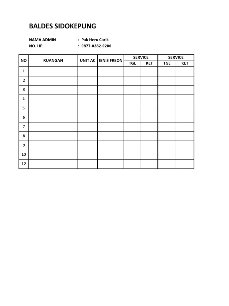 Data Proyek Balai Desa | PDF