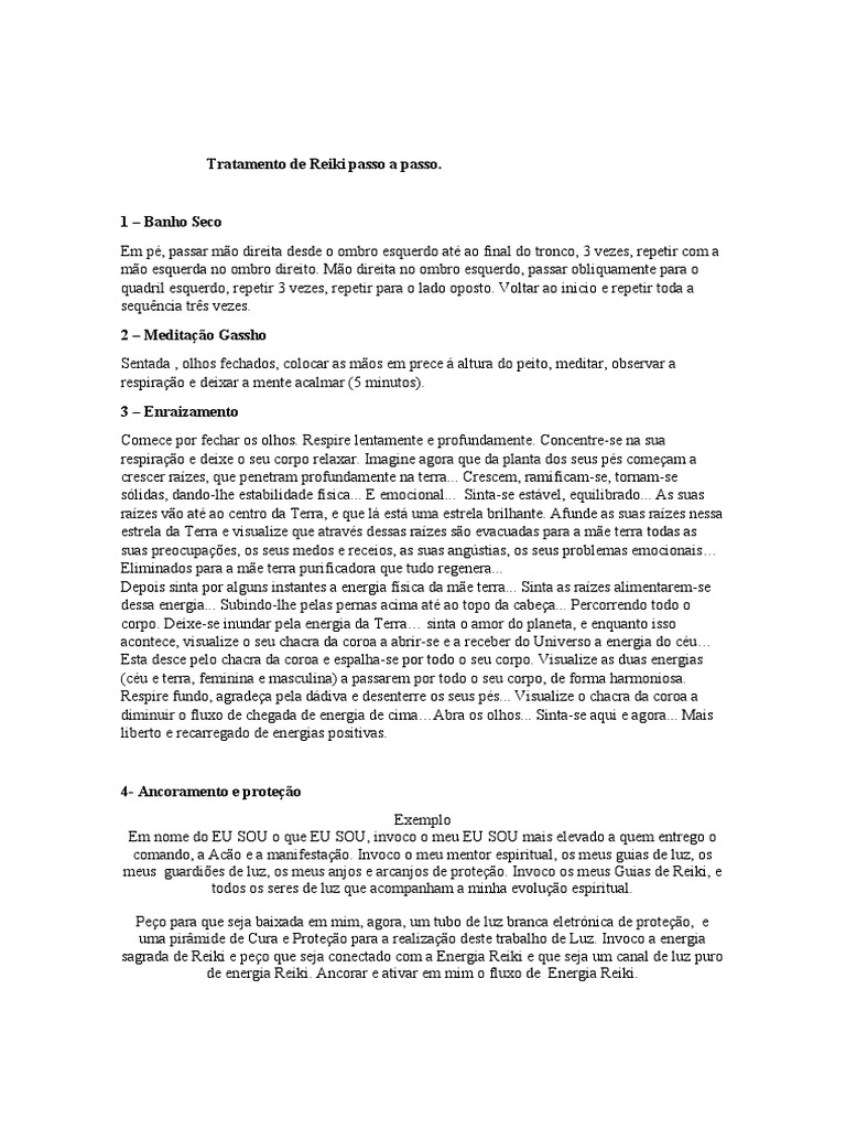 Tratamento Reiki passo-passo | PDF | Chacra | Terra Tratamento Reiki passo-passo | PDF | Chacra | Terra