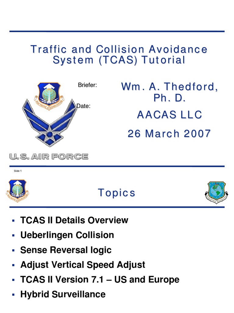 Traffic and Collision Avoidance System (TCAS) Tutorial | Aerospace ...
