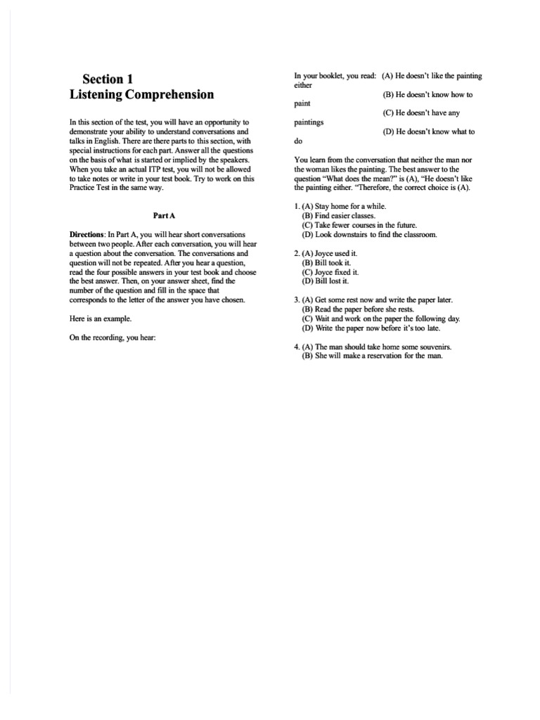 PDF Toefl Itp Practice Test B DD | PDF | Aircraft | Flight