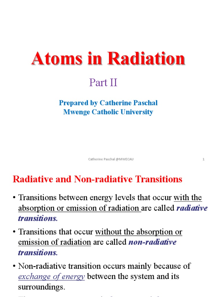 Atoms in Radiation II | PDF | Technology & Engineering