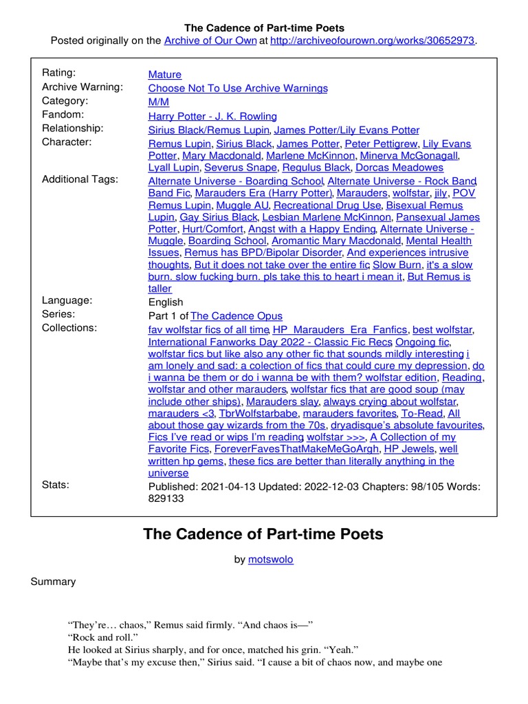 The Cadence of Part-Time | PDF