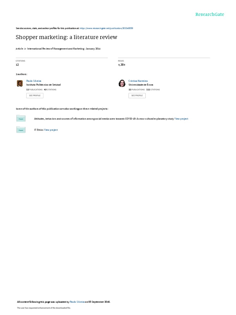Shopper Marketing: A Comprehensive Review | PDF | Retail | Marketing