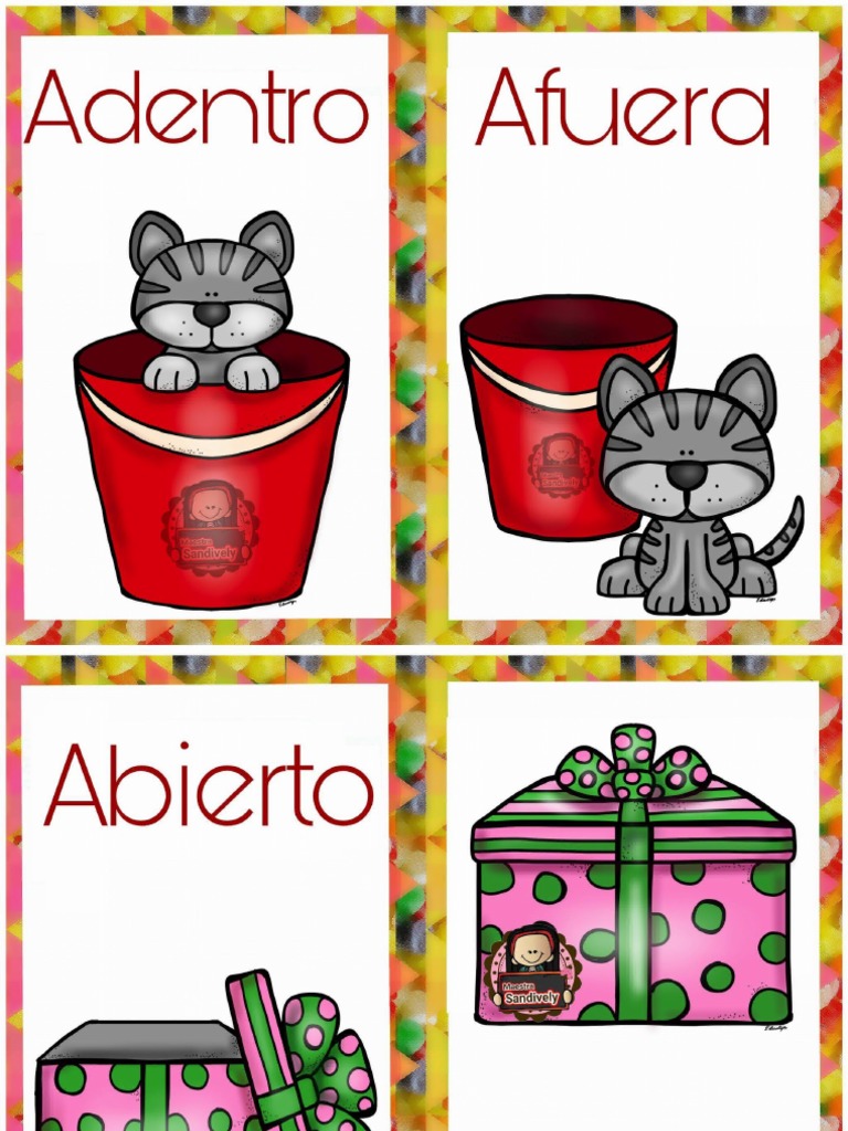 Fichas para Trabajar Opuestos y Antónimos Por Materiales Educativos ...