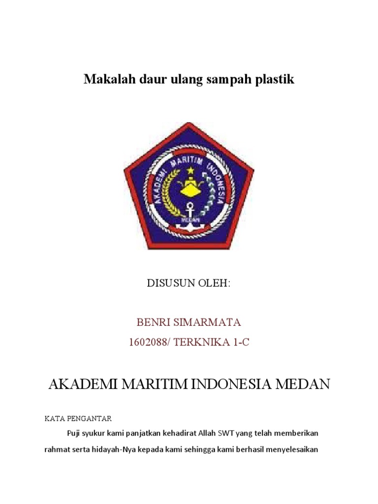 Makalah Daur Ulang Sampah Plastik AKADEM | PDF