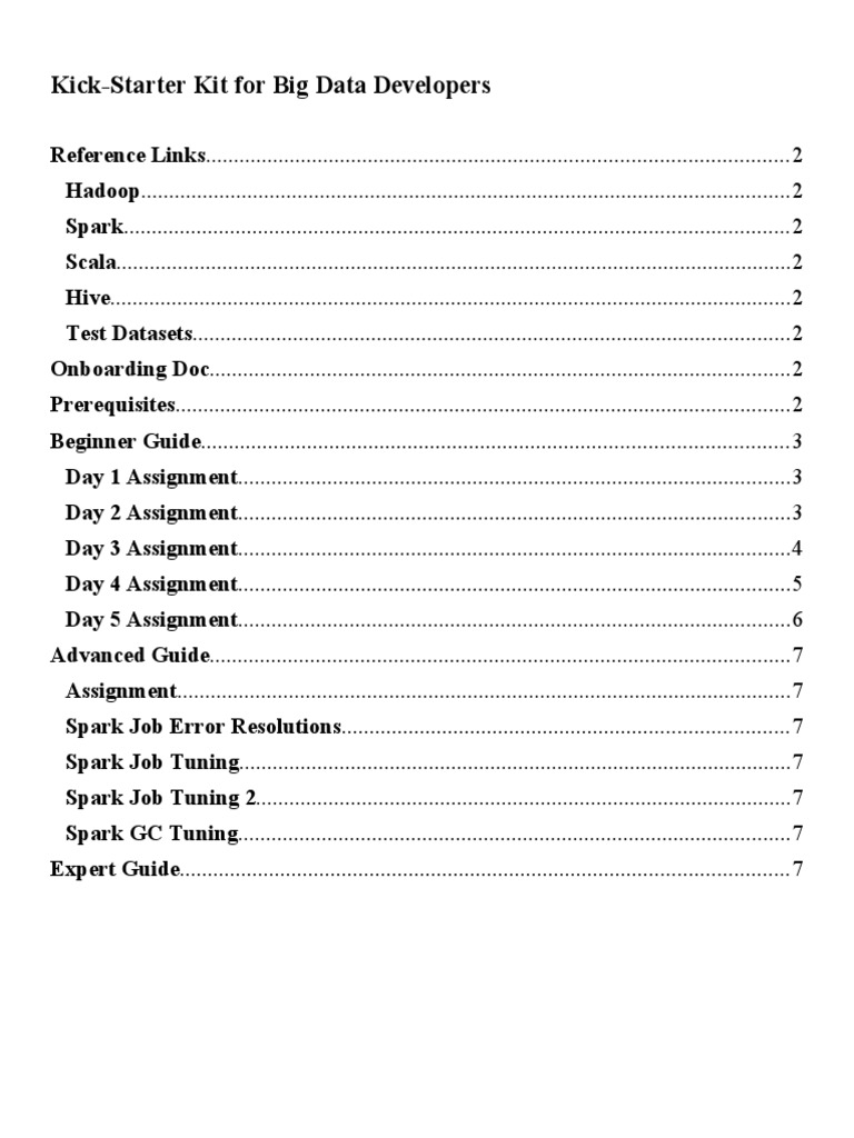 Kick-Starter Kit For BigData Developers | PDF | Computer Architecture | Computer Engineering