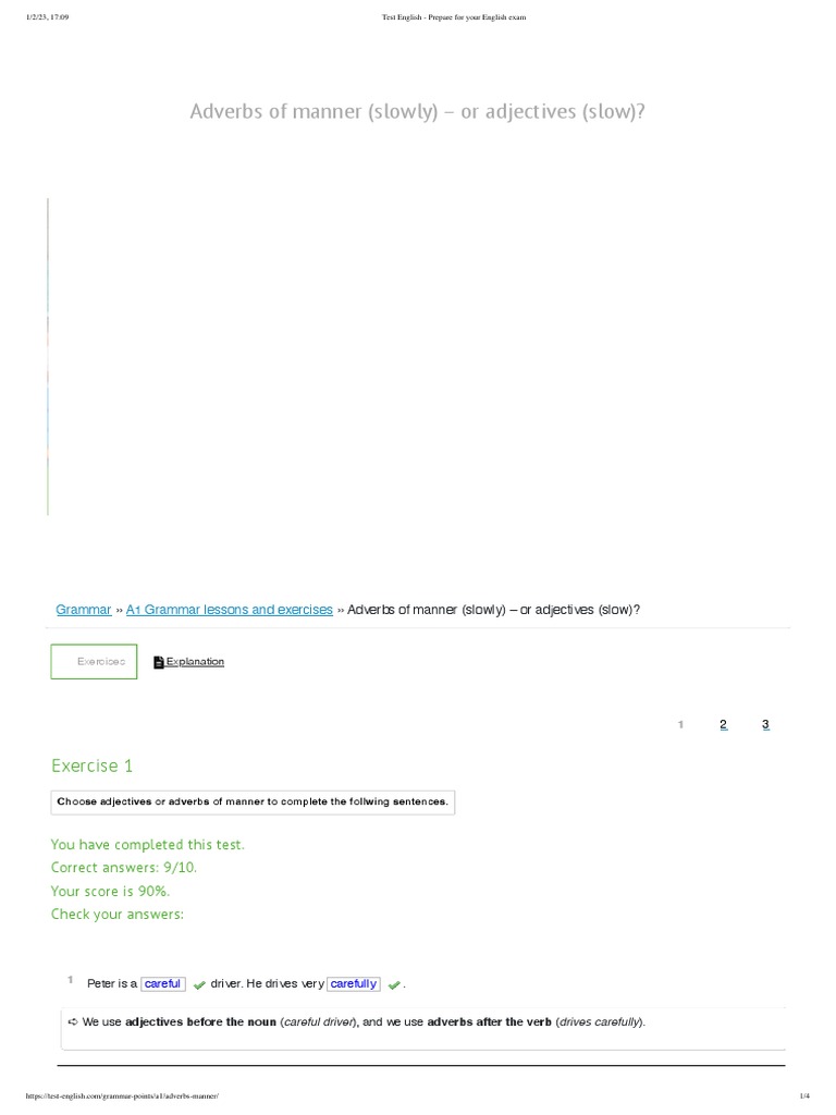Adverbs vs. Adjectives Explained | PDF | Adverb | Verb