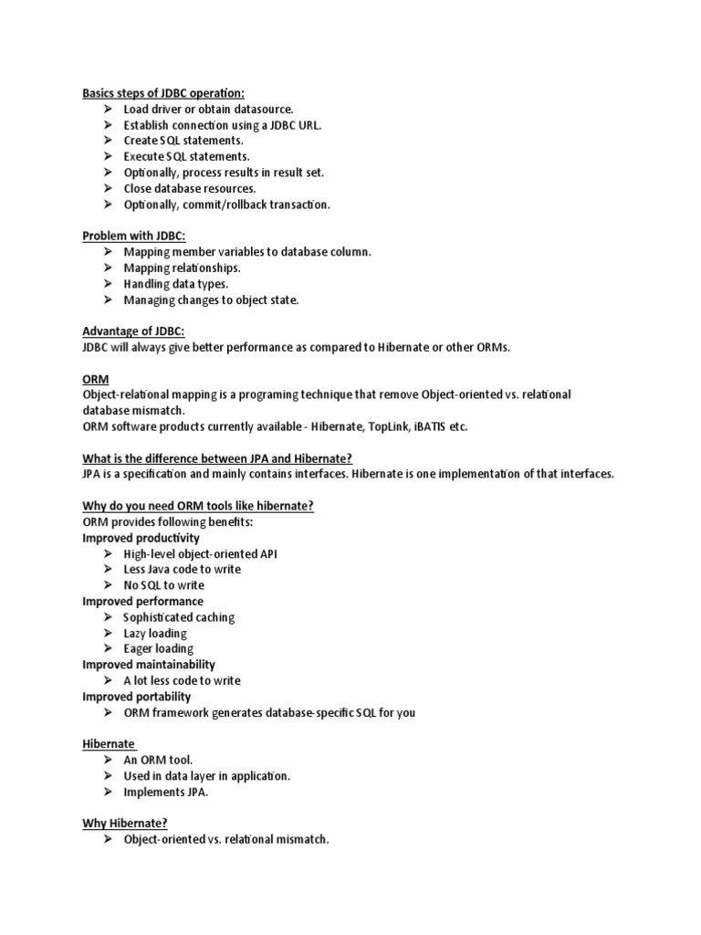 Hibernate Pdf Databases Class Computer Programming 7708