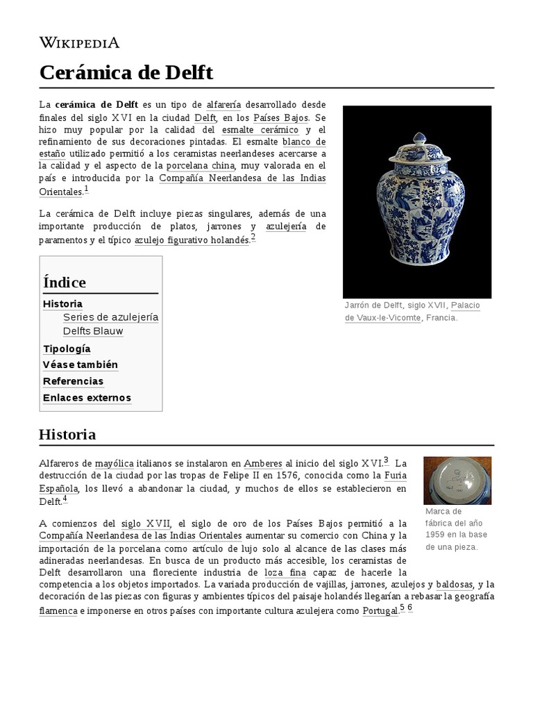Cerámica de Delft | PDF | cerámica | Arte occidental