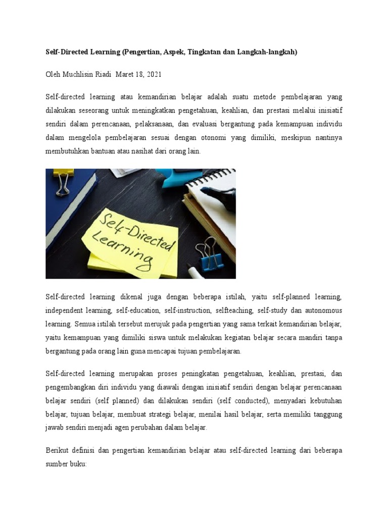 Self Directed Learning | PDF