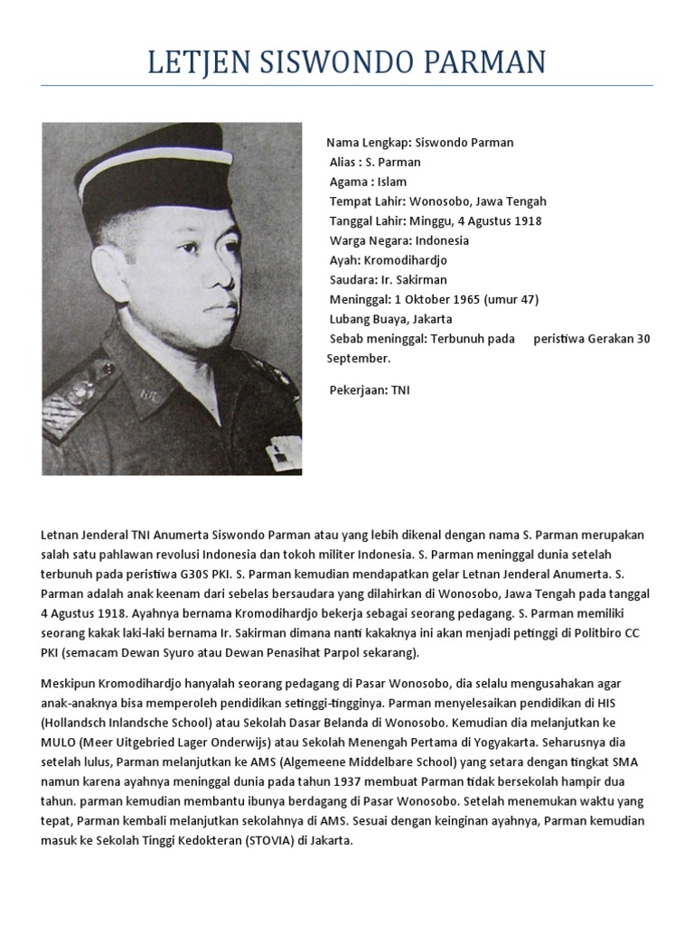 Letjen S.parman | PDF