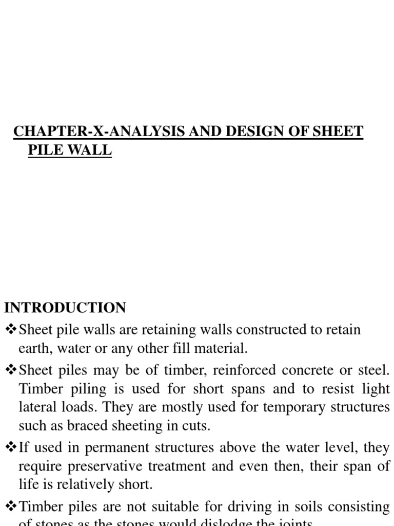 Sheet Pile Wall Design Guide | PDF | Deep Foundation | Building Engineering