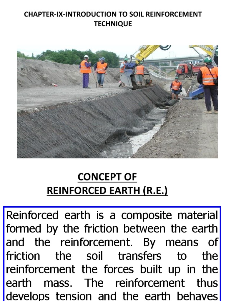 Introduction to Soil Reinforcement Techniques | PDF | Drainage | Filtration