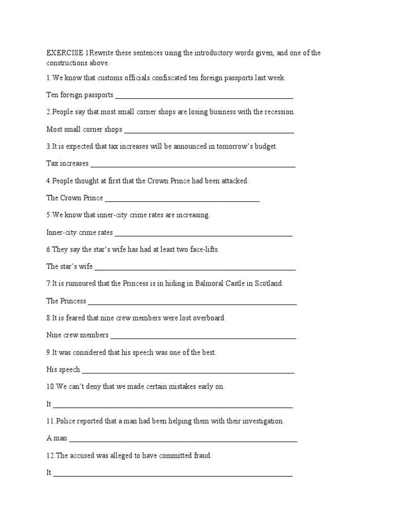 Impersonal Structures B2 | PDF