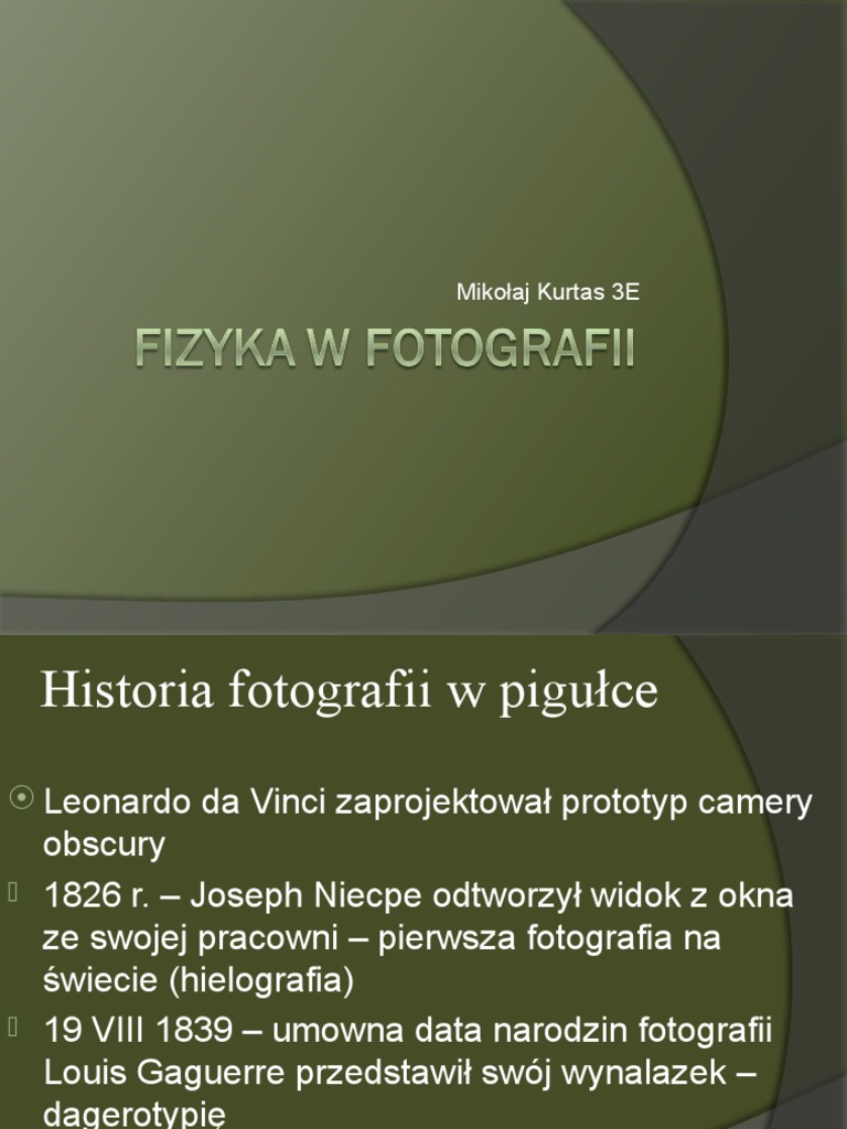 Fizyka W Fotografii - Mikolaj Kurtas | PDF