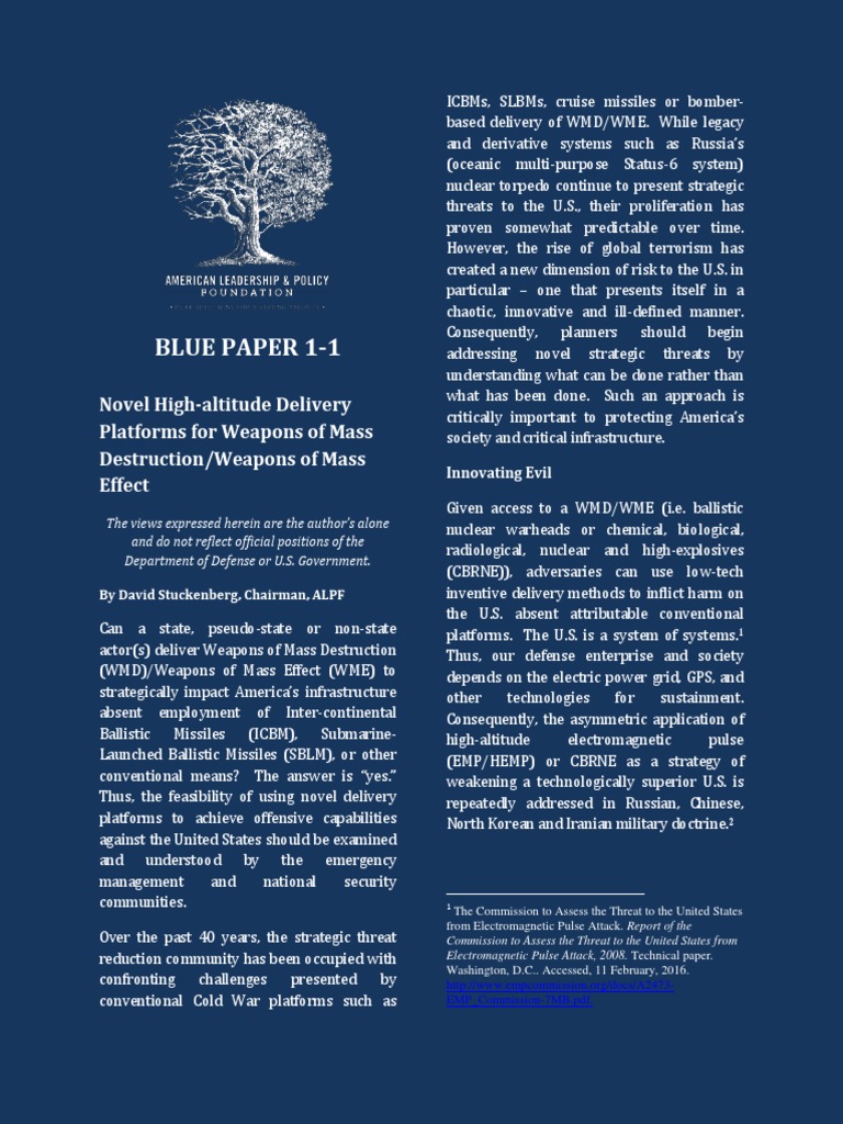 Blue Paper 1 1 | PDF | Weapons Of Mass Destruction | Nuclear Weapons