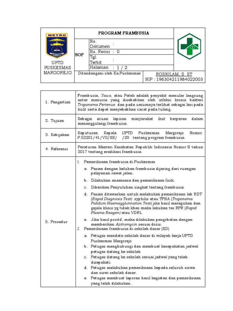 Sop Frambusia | PDF