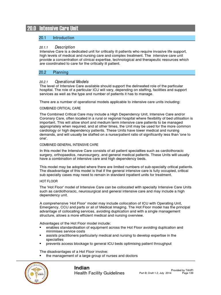 ICU Design and Planning Guidelines | PDF | Intensive Care Medicine ...