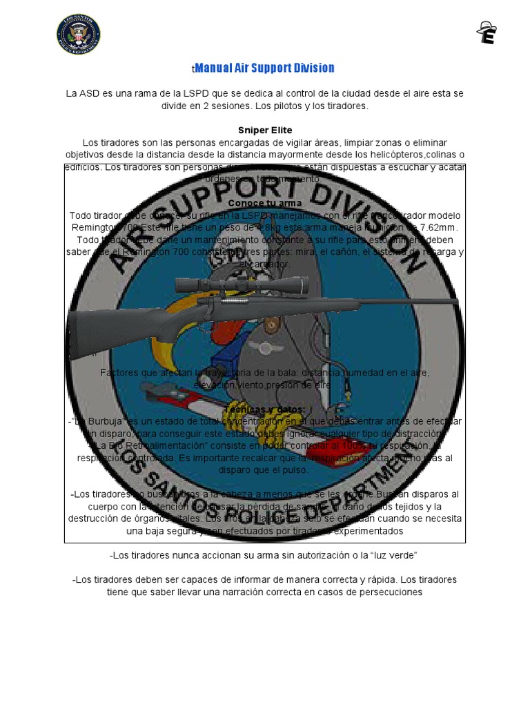 Manual de la División de Apoyo Aéreo LSPD | PDF | Historia