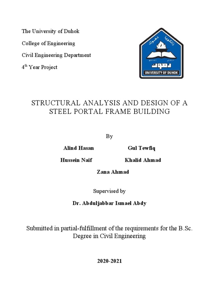 Structural Design of Steel Portal Frames | PDF | Framing (Construction ...