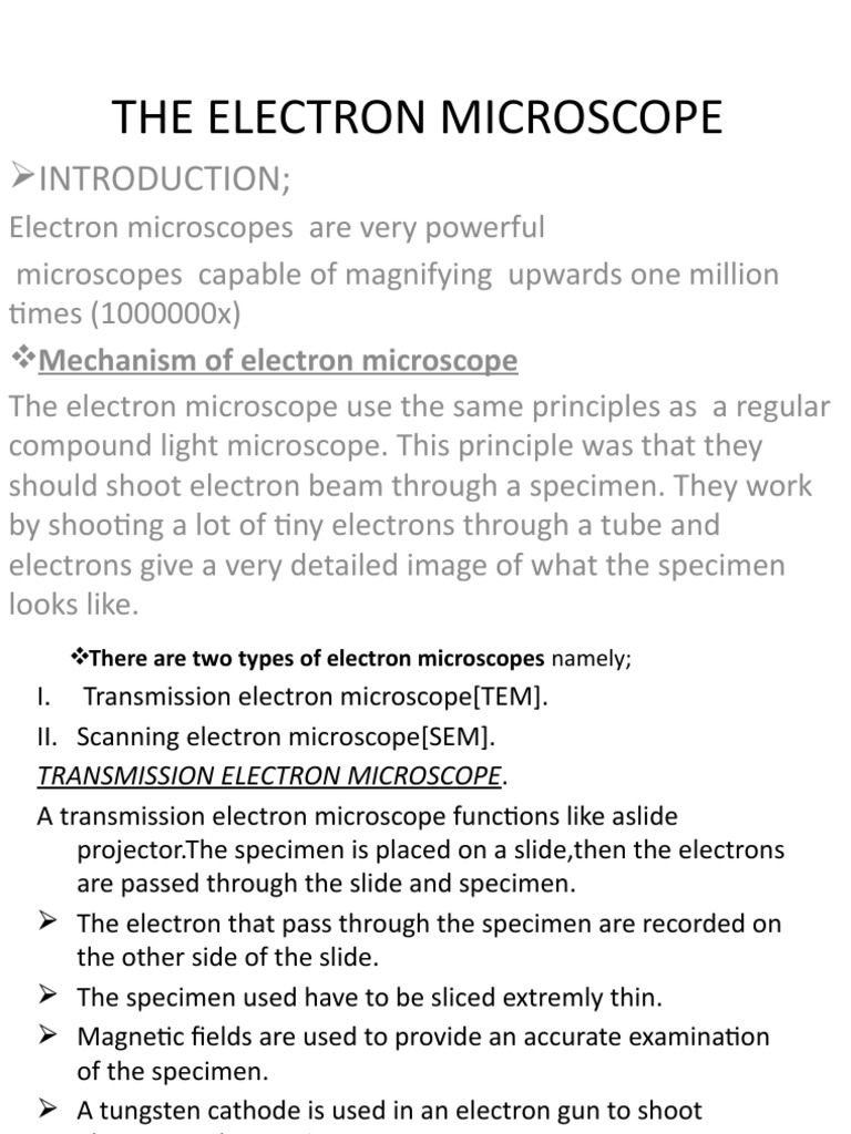 Electron Microscope | PDF