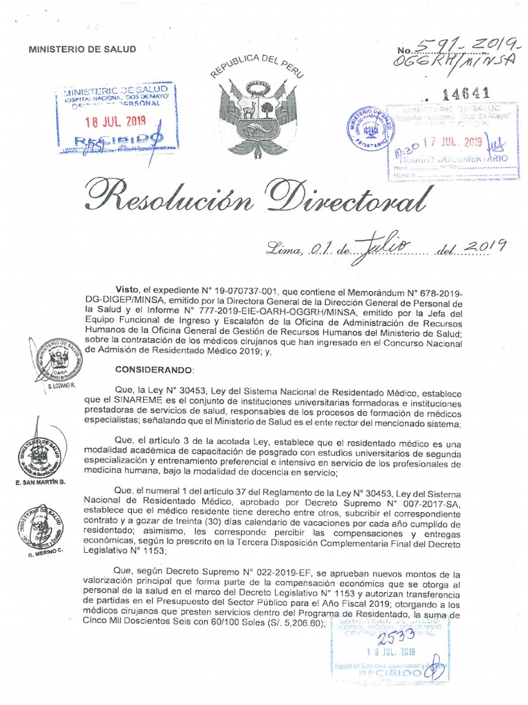 Ingresantes HNDM 2019 | PDF