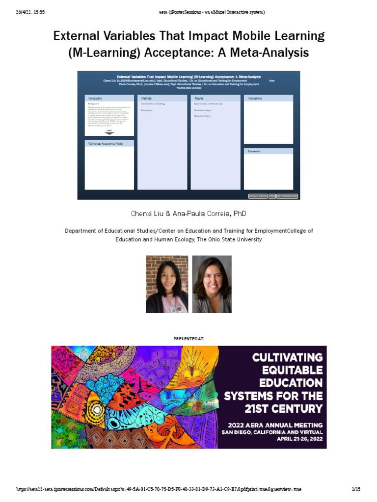 External Variables That Impact Mobile Learning (M-Learning) Acceptance - A Meta-Analysis | PDF ...