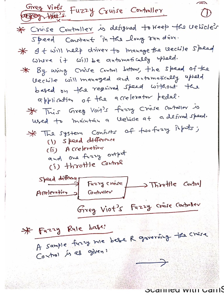 Greg Viot's Fuzzy Cruise Controller | PDF