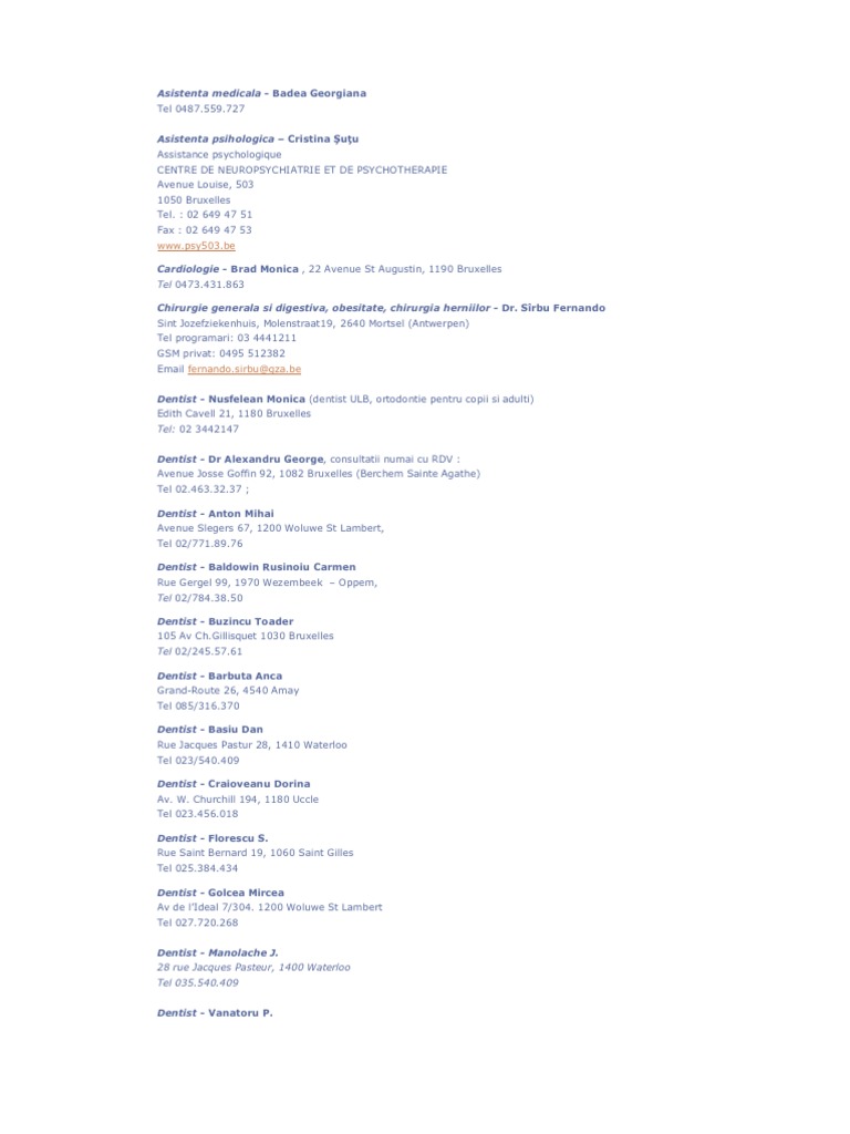 Asistenta Medicala in Belgia | PDF