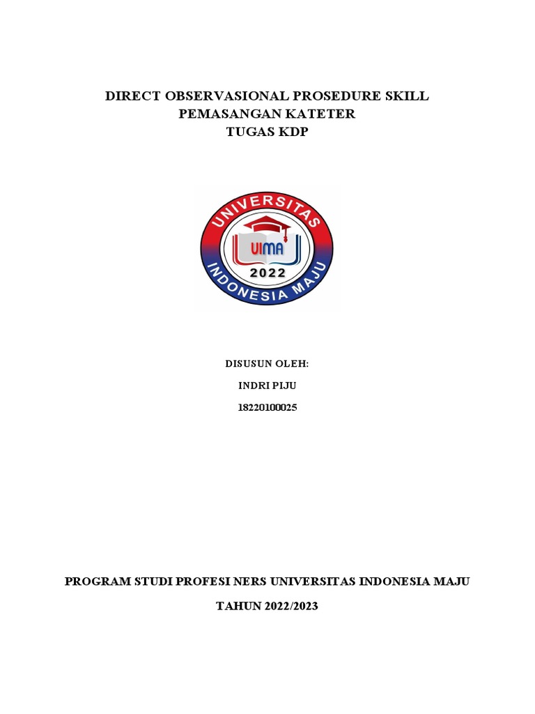 Dops Pemasangan Kateter | PDF