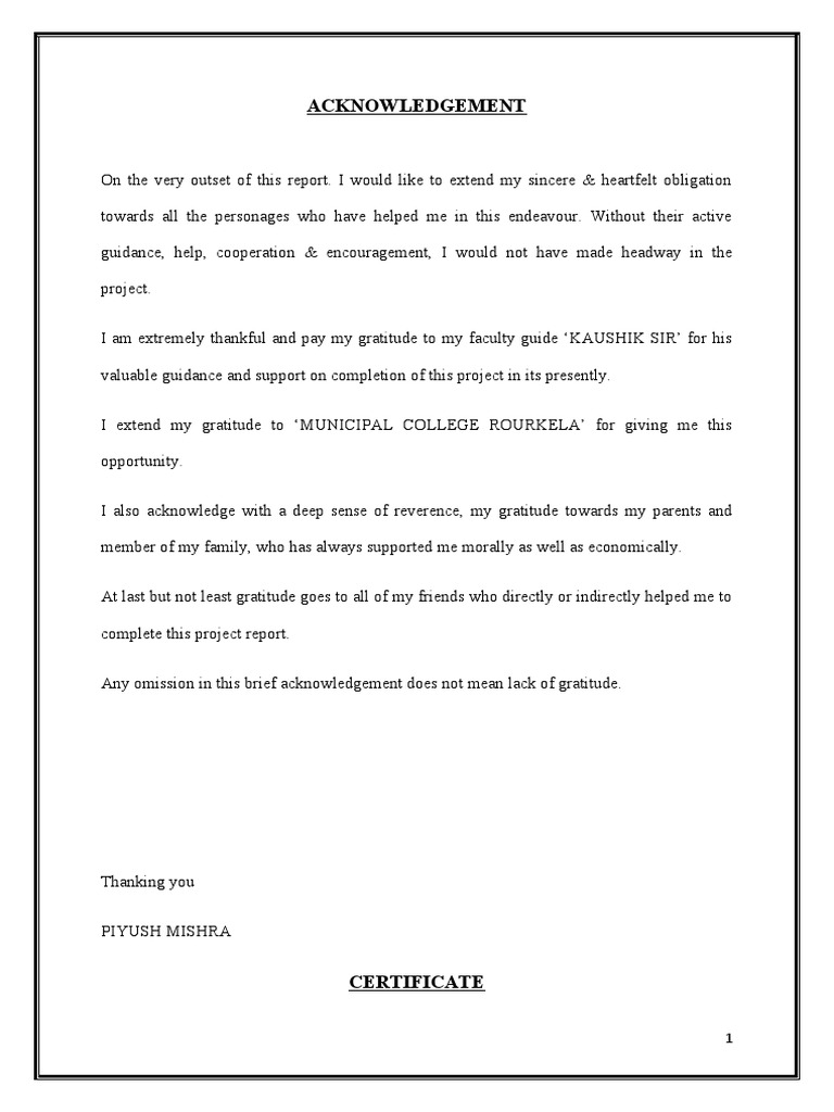 Acknowledgement | PDF | Function (Mathematics) | Polynomial