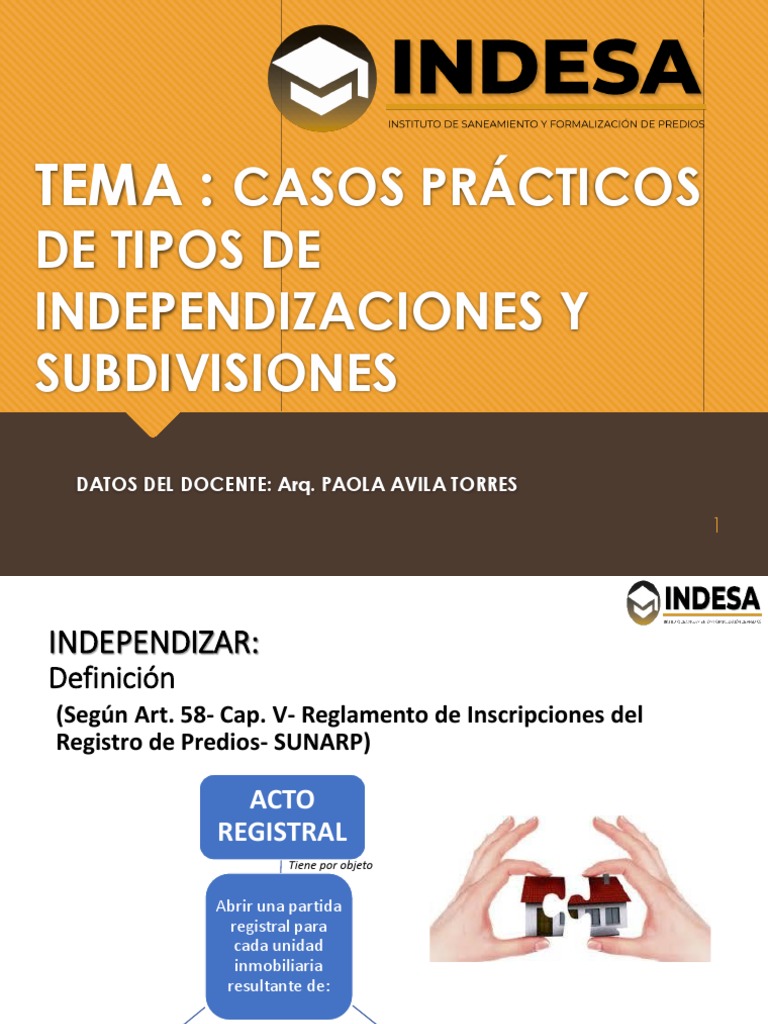 Casos Practicos de Independización y Subdivisión | PDF