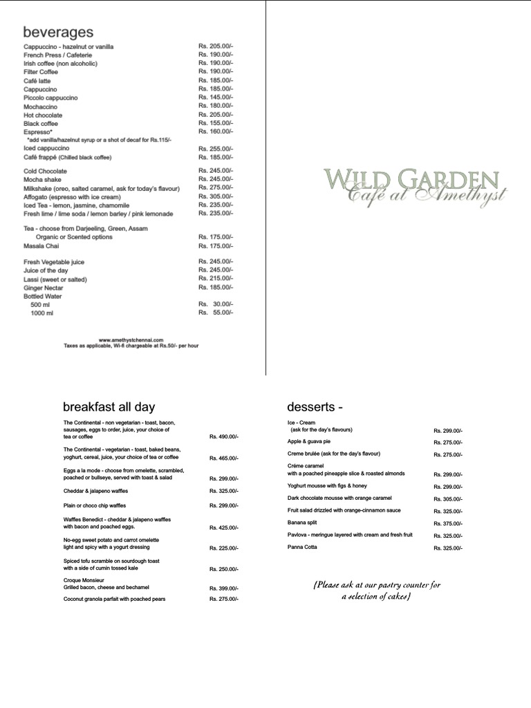 Amethyst Menu | Download Free PDF | Pizza | Food And Drink Preparation