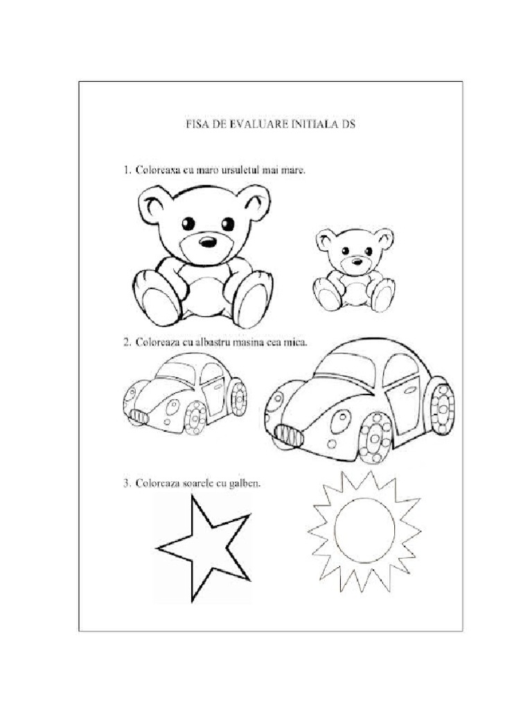 Fisa de Evaluare Initiala Grupa Mica | PDF