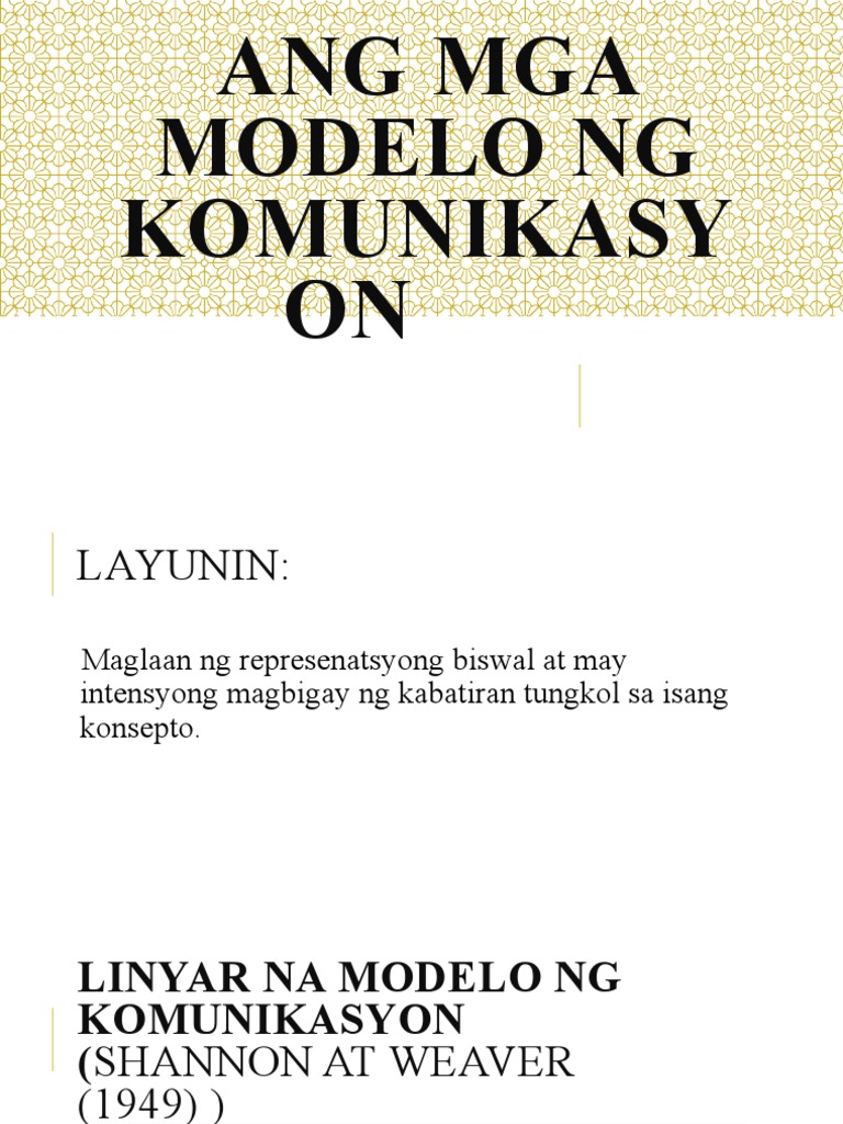 Week 6 (2ND Q) Modelo NG Komunikasyon | PDF
