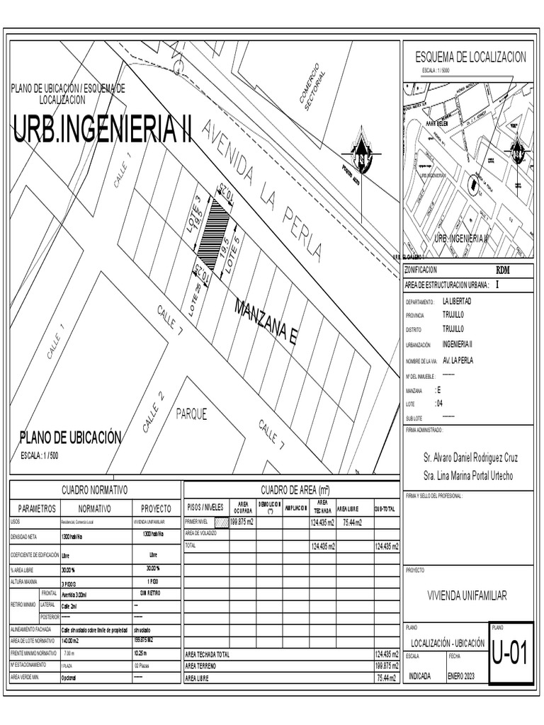 Urb - Ingenieria Ii: Manzana E | PDF