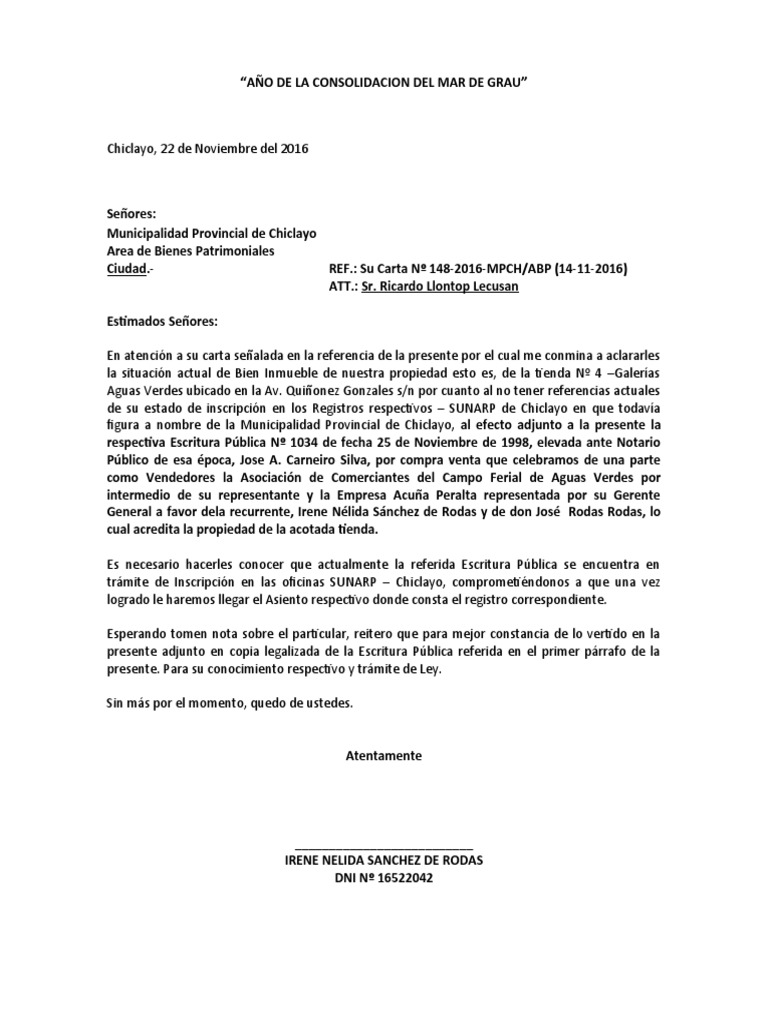 Carta Merly | PDF
