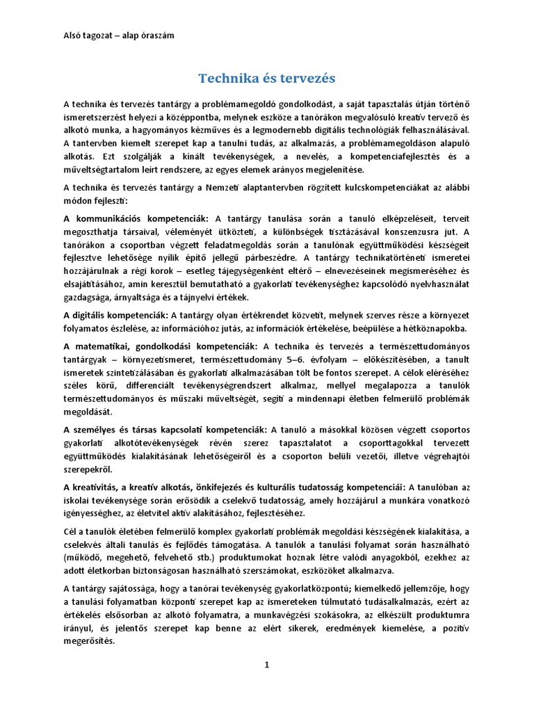 Technika Es Tervezes A | PDF