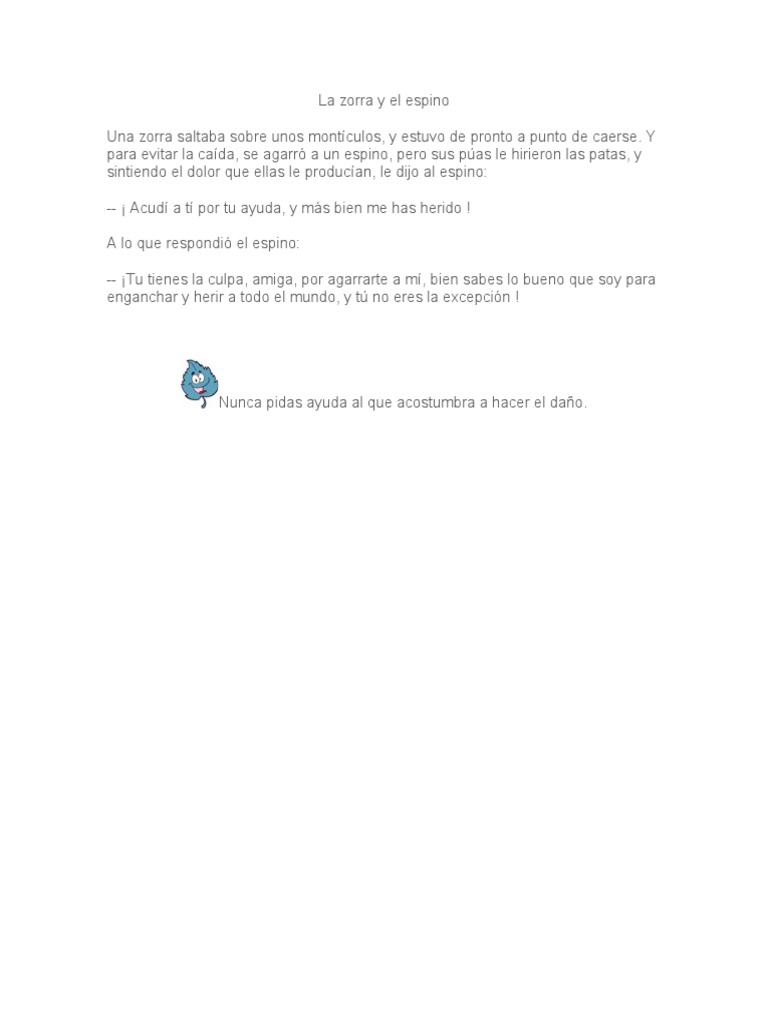 La Zorra y El Espino | PDF