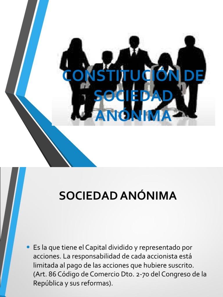 Constitucion de Una Sociedad Anonima | PDF | Compartir (Finanzas) | Sello de correos