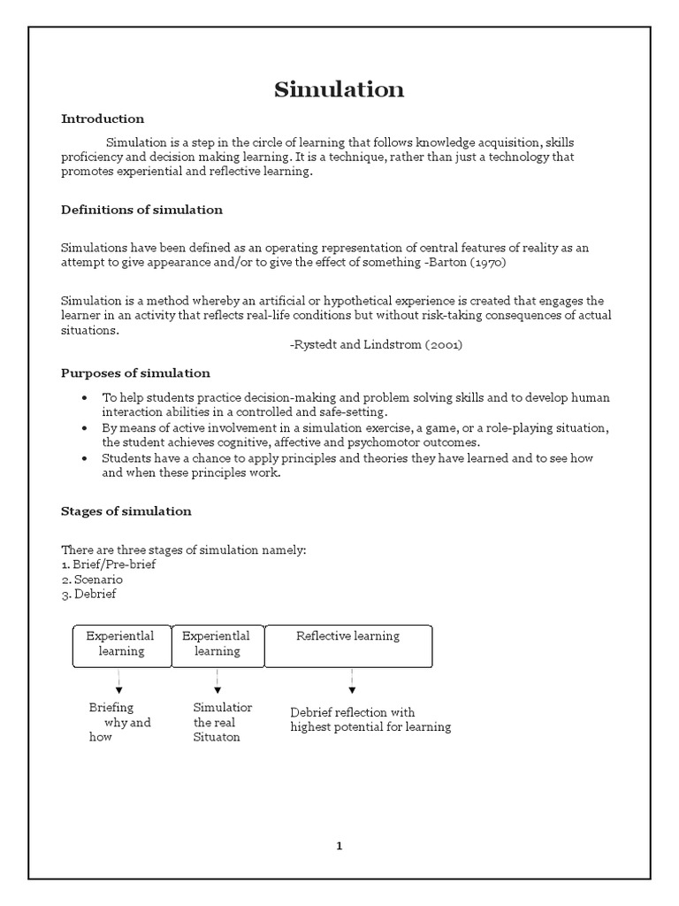 Simulation | PDF | Simulation | Learning