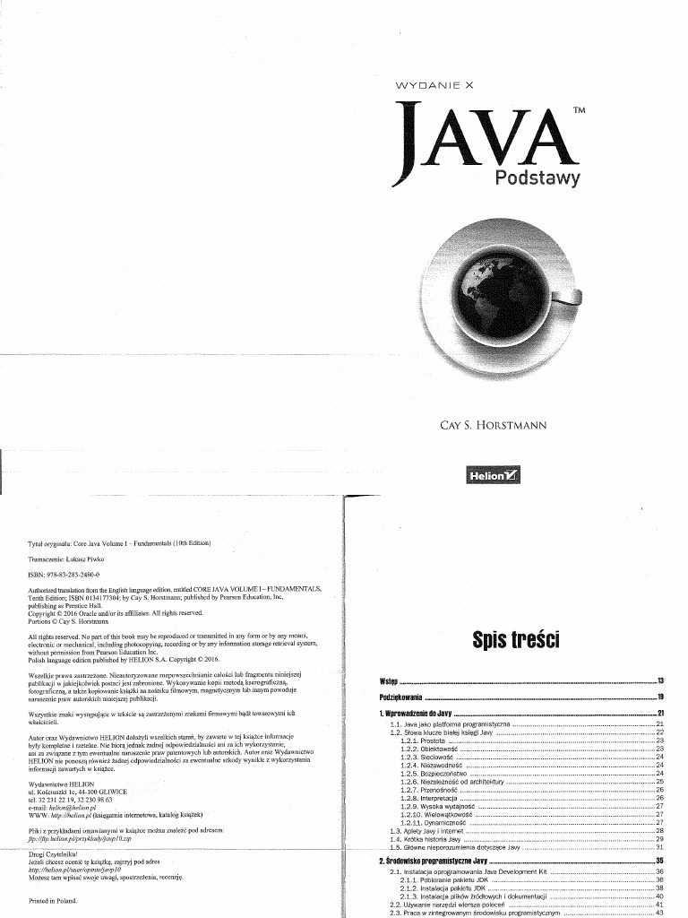 Horstmann C.S. - Java. Tom I - Podstawy - Wydanie 10 (Wydanie X) (2016 ...